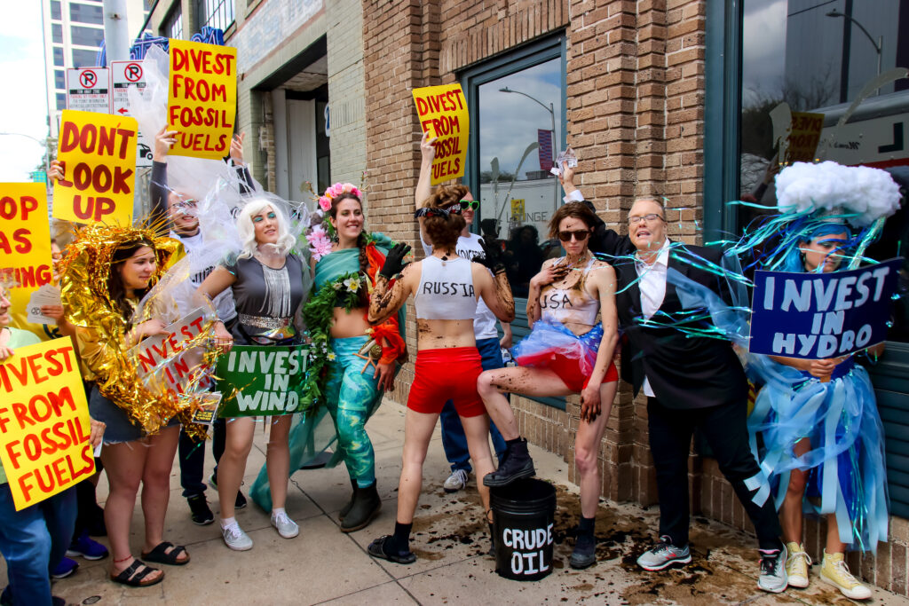 Climate action performance art takes on Shell greenwashing at SXSW